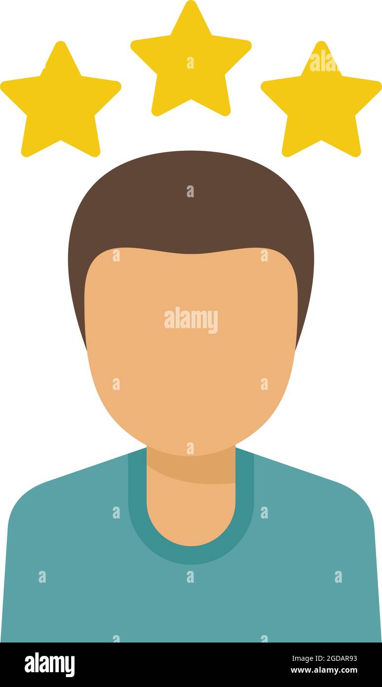 Influence reputation icon flat isolated vector Stock Vector Image & Art ...