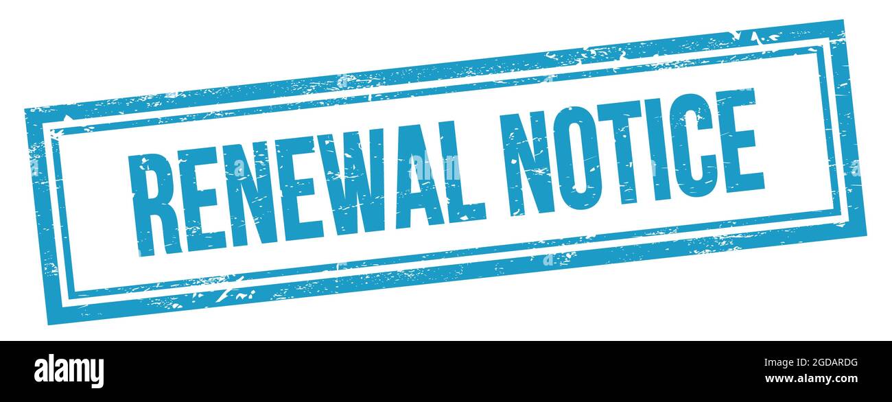 Renewal notice rubber stamp hi-res stock photography and images - Alamy