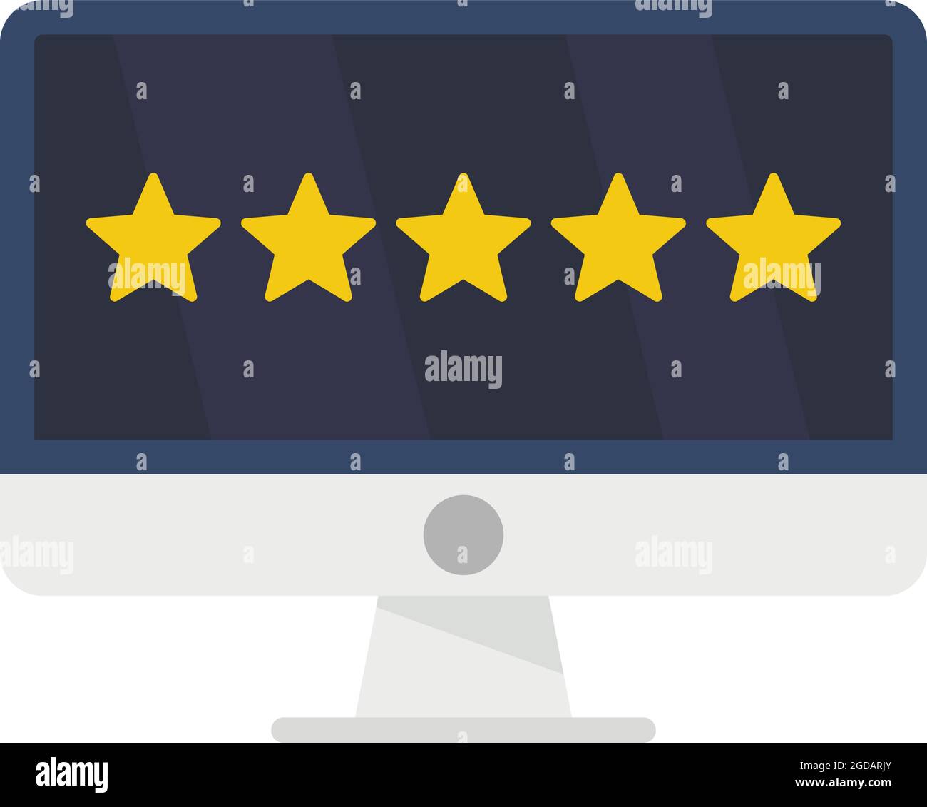 Online pc reputation icon flat isolated vector Stock Vector Image & Art ...