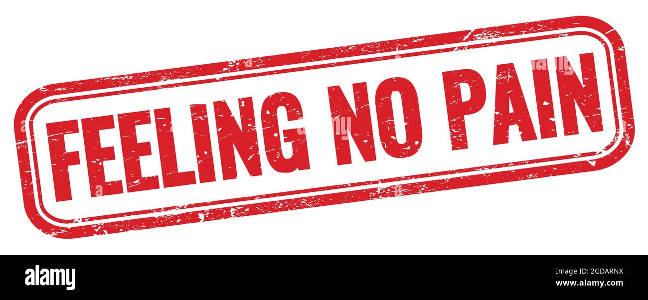 FEELING NO PAIN text on red grungy vintage rectangle stamp Stock Photo ...