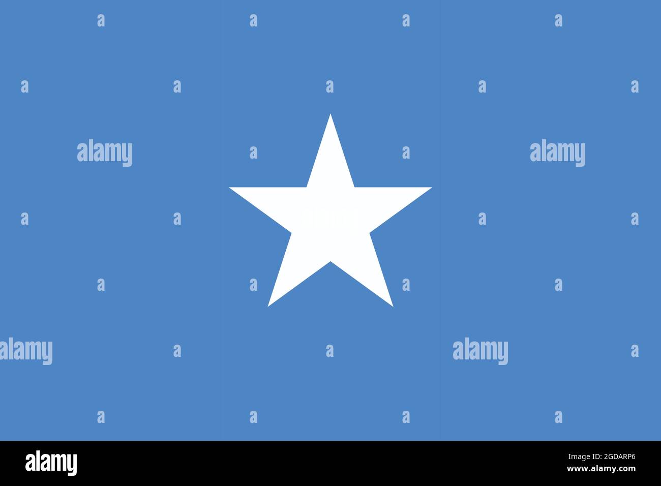 National flag of Somalia original size and colors vector illustration ...