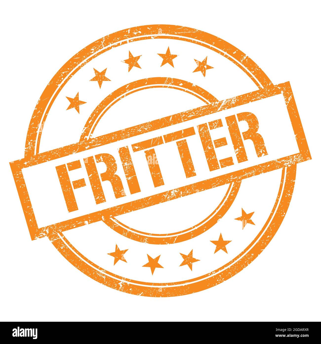 FRITTER text written on orange round vintage rubber stamp Stock Photo ...