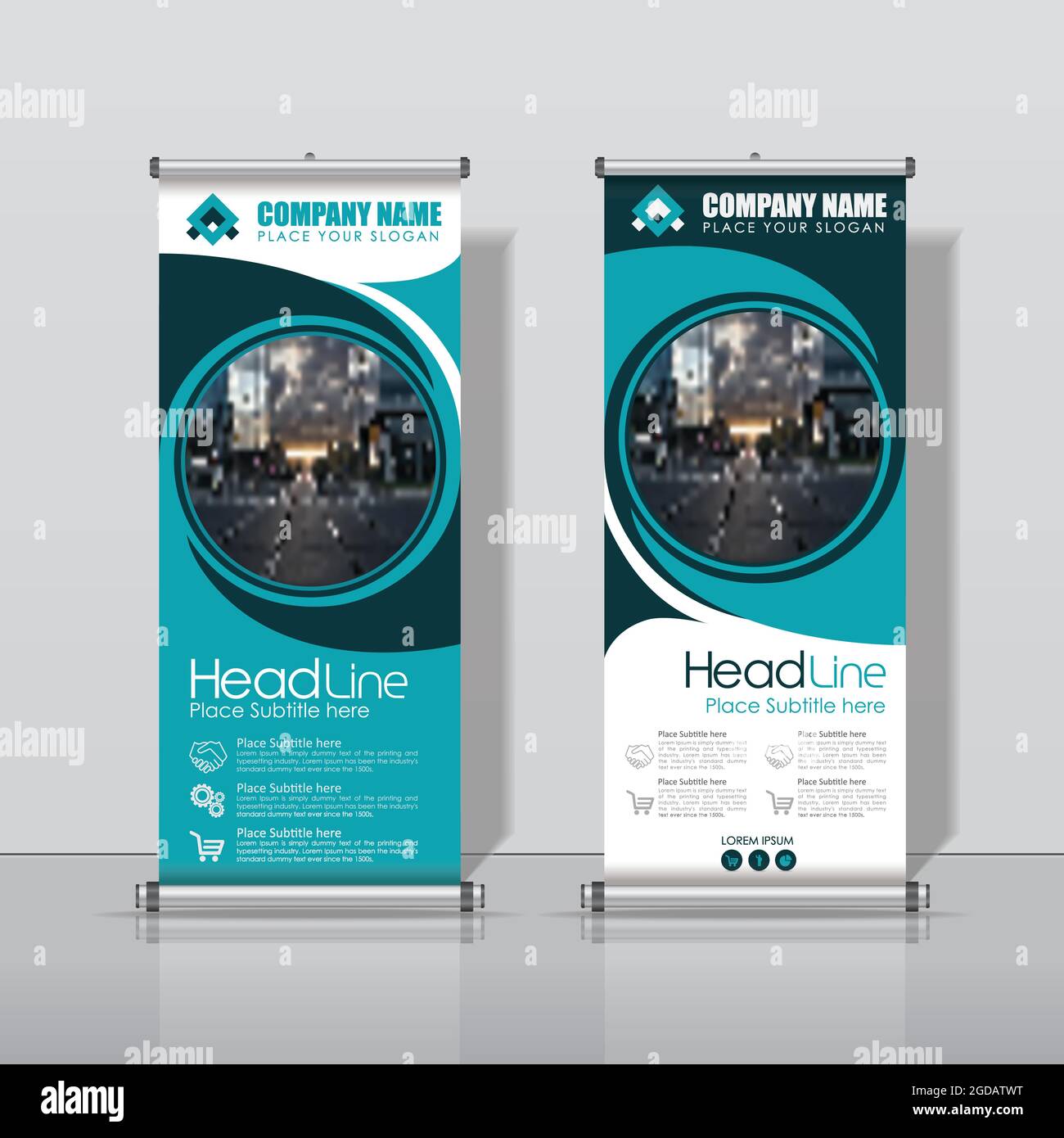 Roll up banner vector vectors hi-res stock photography and images - Alamy