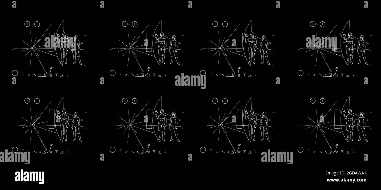 Pioneer Message to Aliens 1 Stock Photo - Alamy
