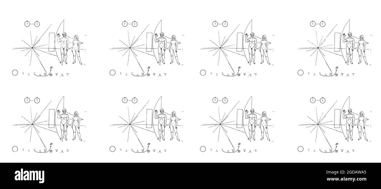 Pioneer Message to Aliens 2 Stock Photo - Alamy