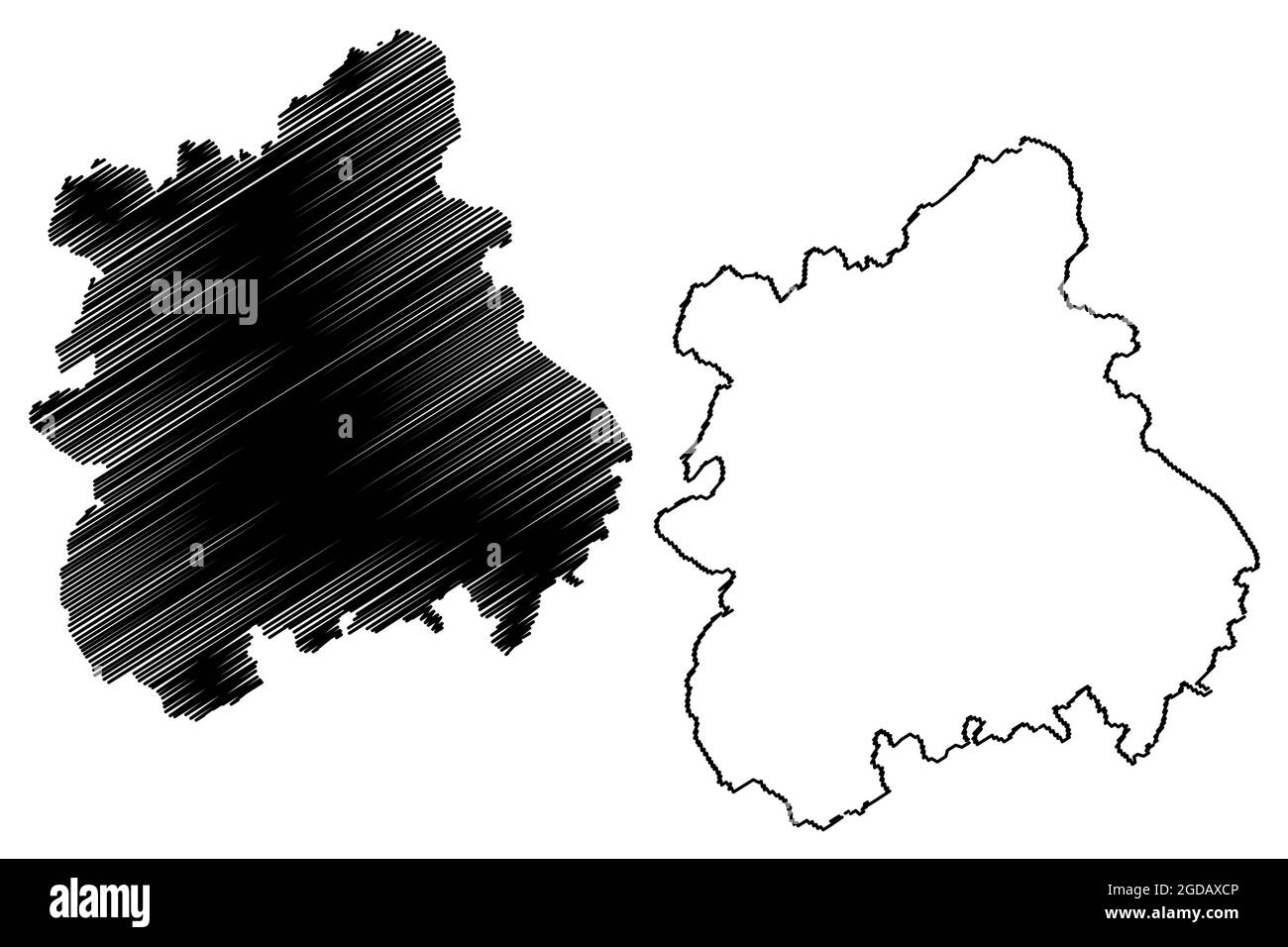 West midlands uk map Black and White Stock Photos & Images - Alamy
