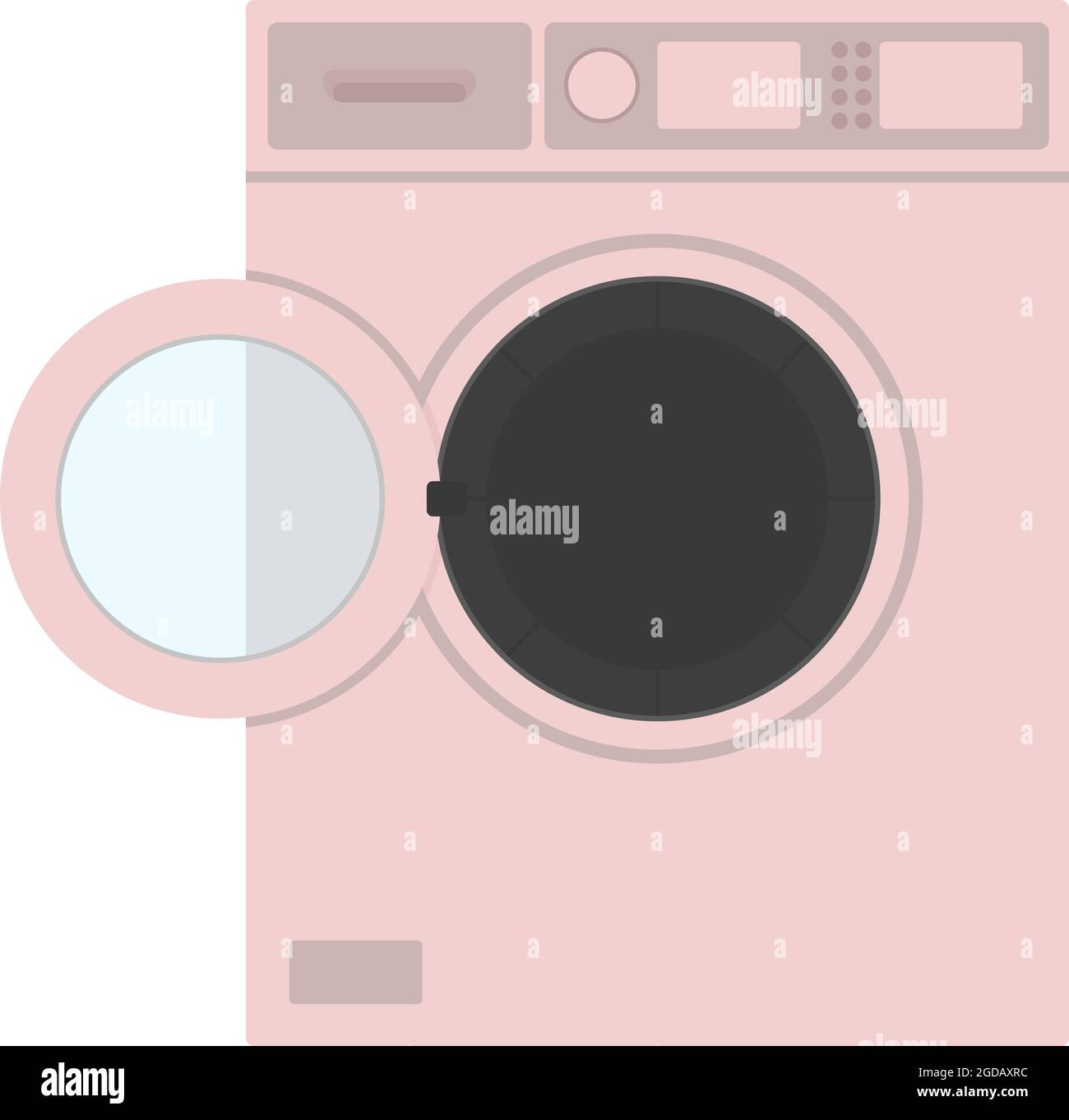 Washing machine semi flat color vector object Stock Vector Image & Art ...
