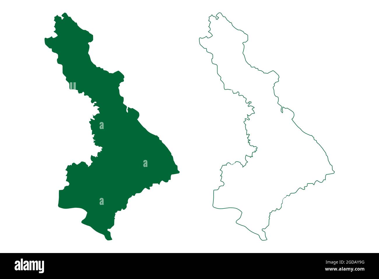 Kanpur Nagar district (Uttar Pradesh State, Republic of India) map ...
