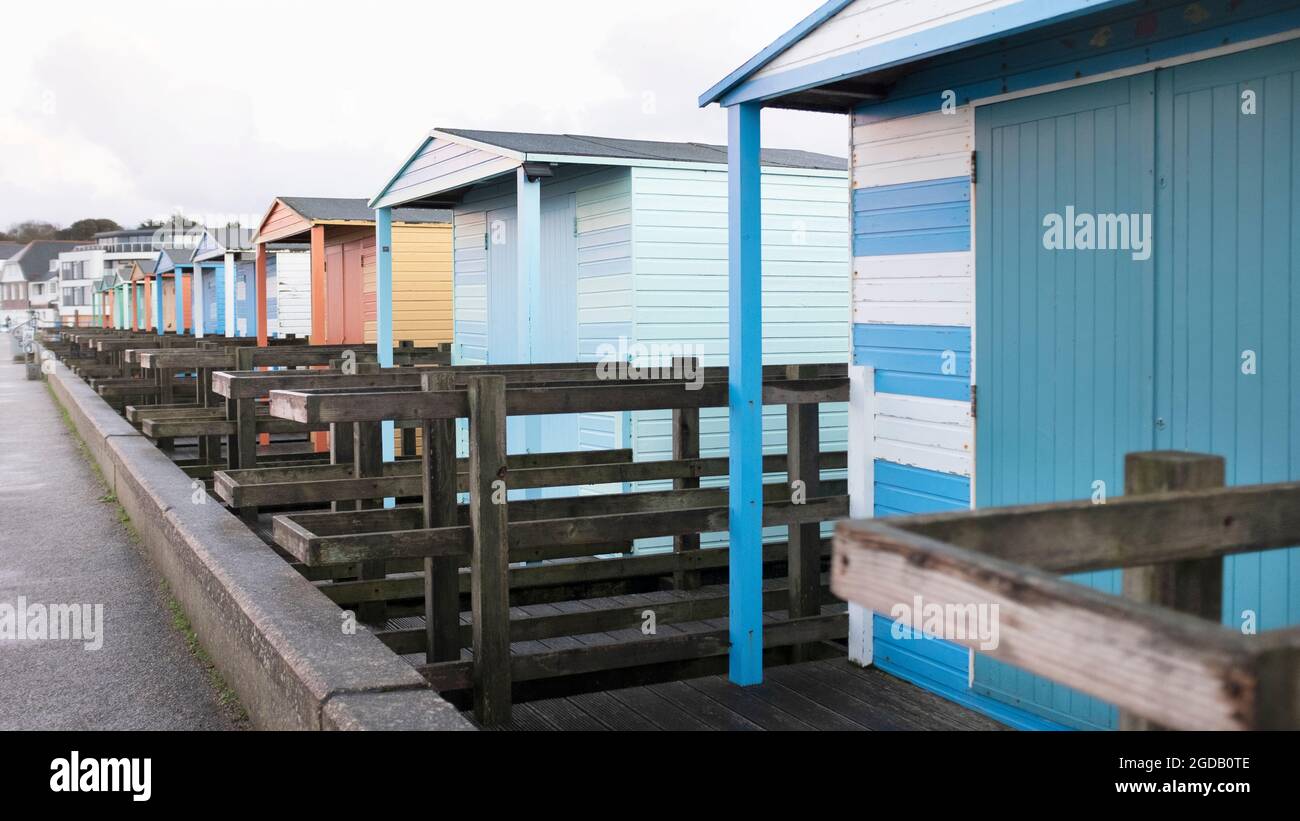Beach huts, Whitstable, Kent Stock Photo - Alamy