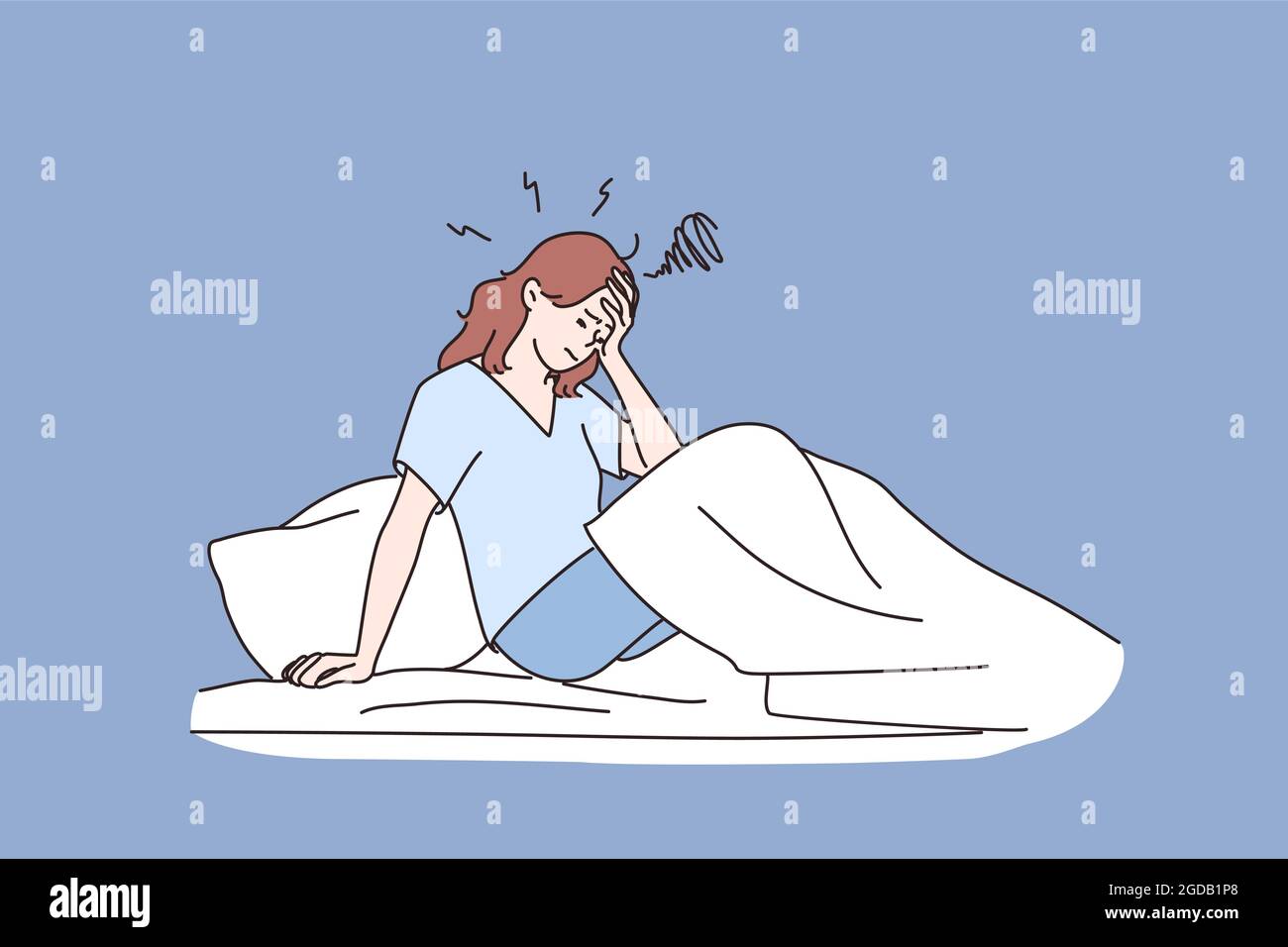 Mental disorder, loneliness, depression concept. Sad unhappy Woman ...