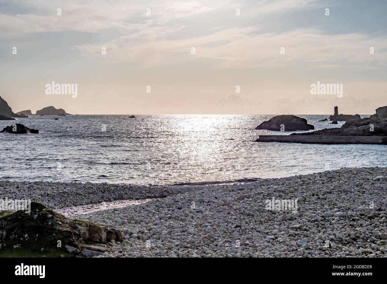 The pebble beach at An Port Donegal - Ireland Stock Photo - Alamy