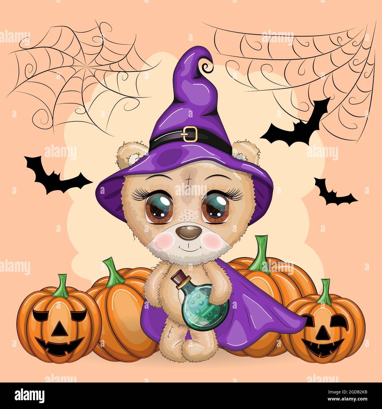 Witch hat on bear Stock Vector Images - Alamy