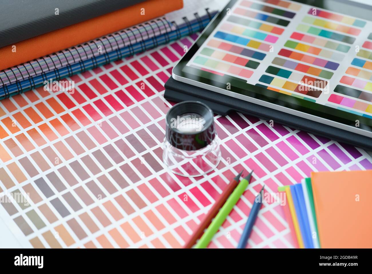 Printing industry magnifying glass High Resolution Stock Photography ...