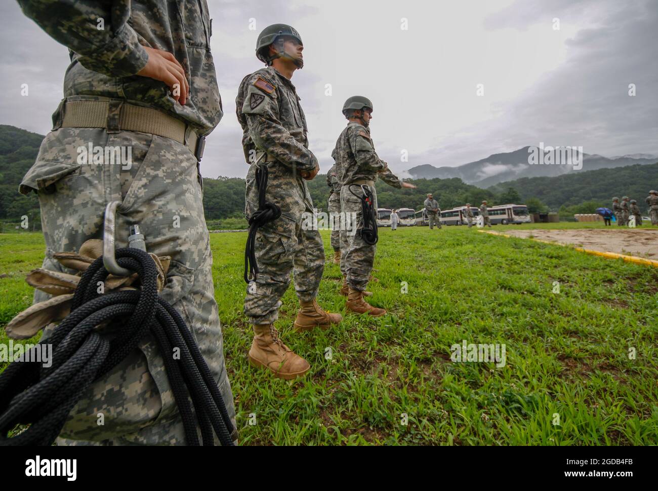 Aug 12, 2021-Dongducheo, South Korea-USFK Soldiers take part in an ...