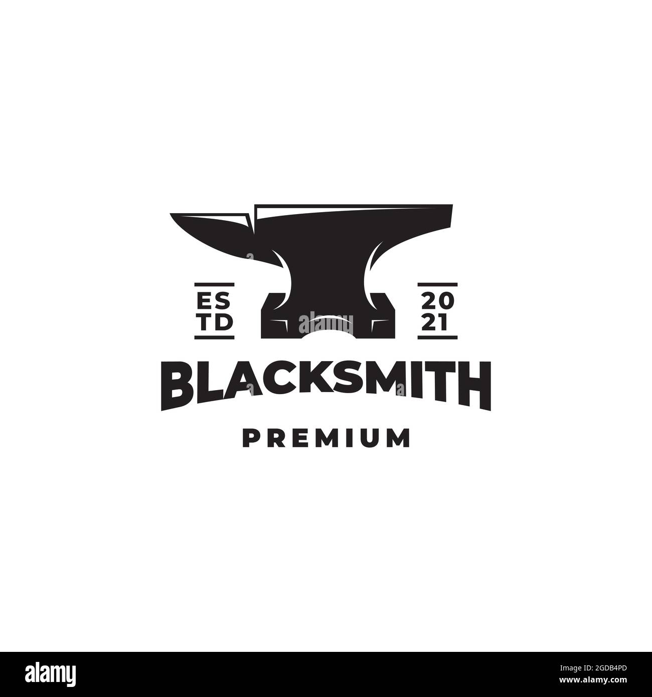 Blacksmith forge anvil logo design vector template Stock Vector Image & Art - Alamy
