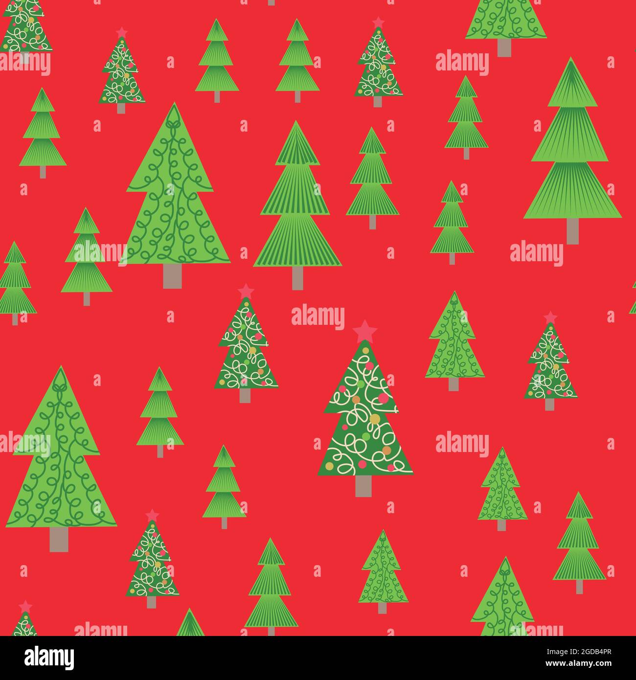 christmas tree seamless pattern. Winter forest, pine trees and ...