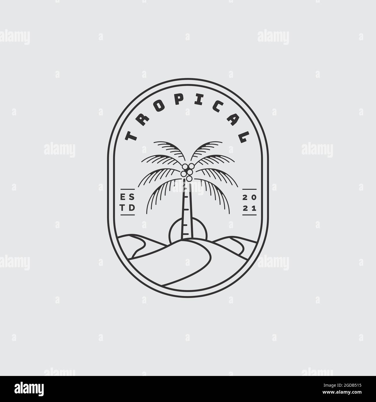 Desert logo illustration badge vector template Stock Vector Image & Art ...