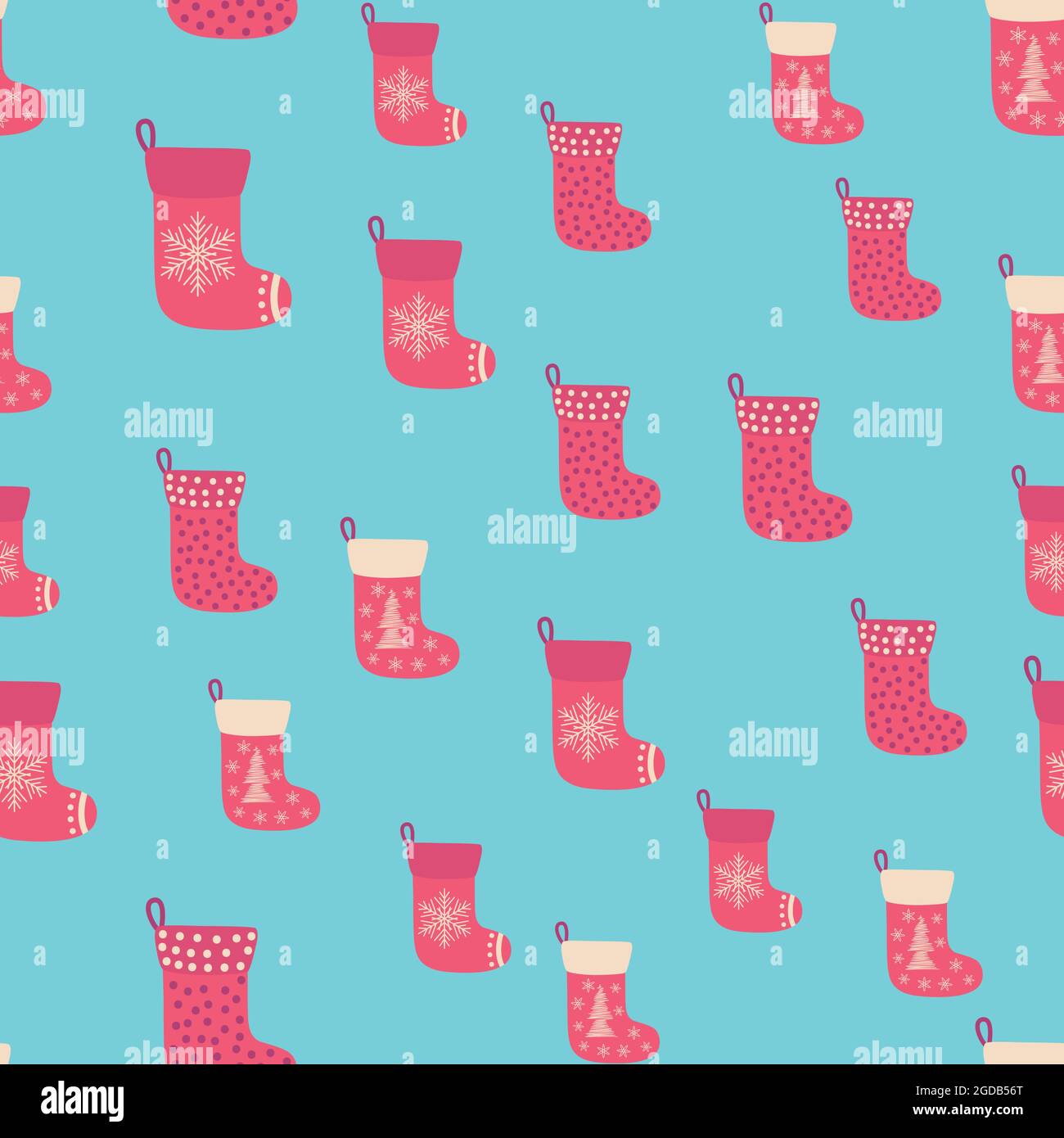 Christmas background with red stockings, wrapping paper and background ...
