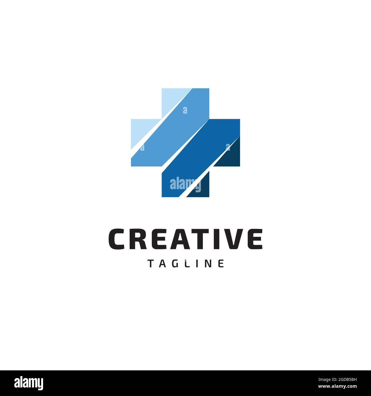 Creative cross symbol logo design inspiration vector template Stock ...