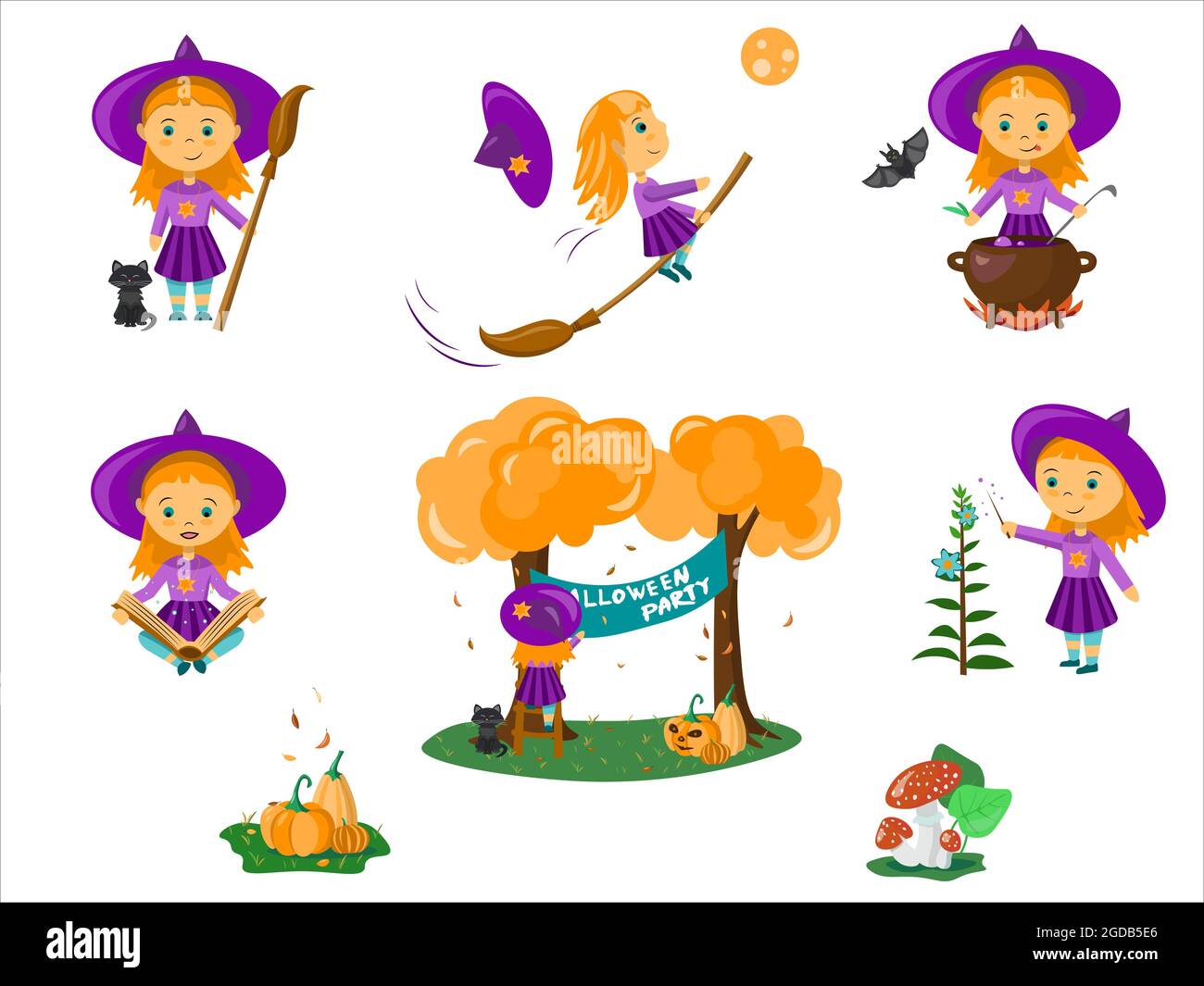 Children portrait halloween Stock Vector Images - Alamy