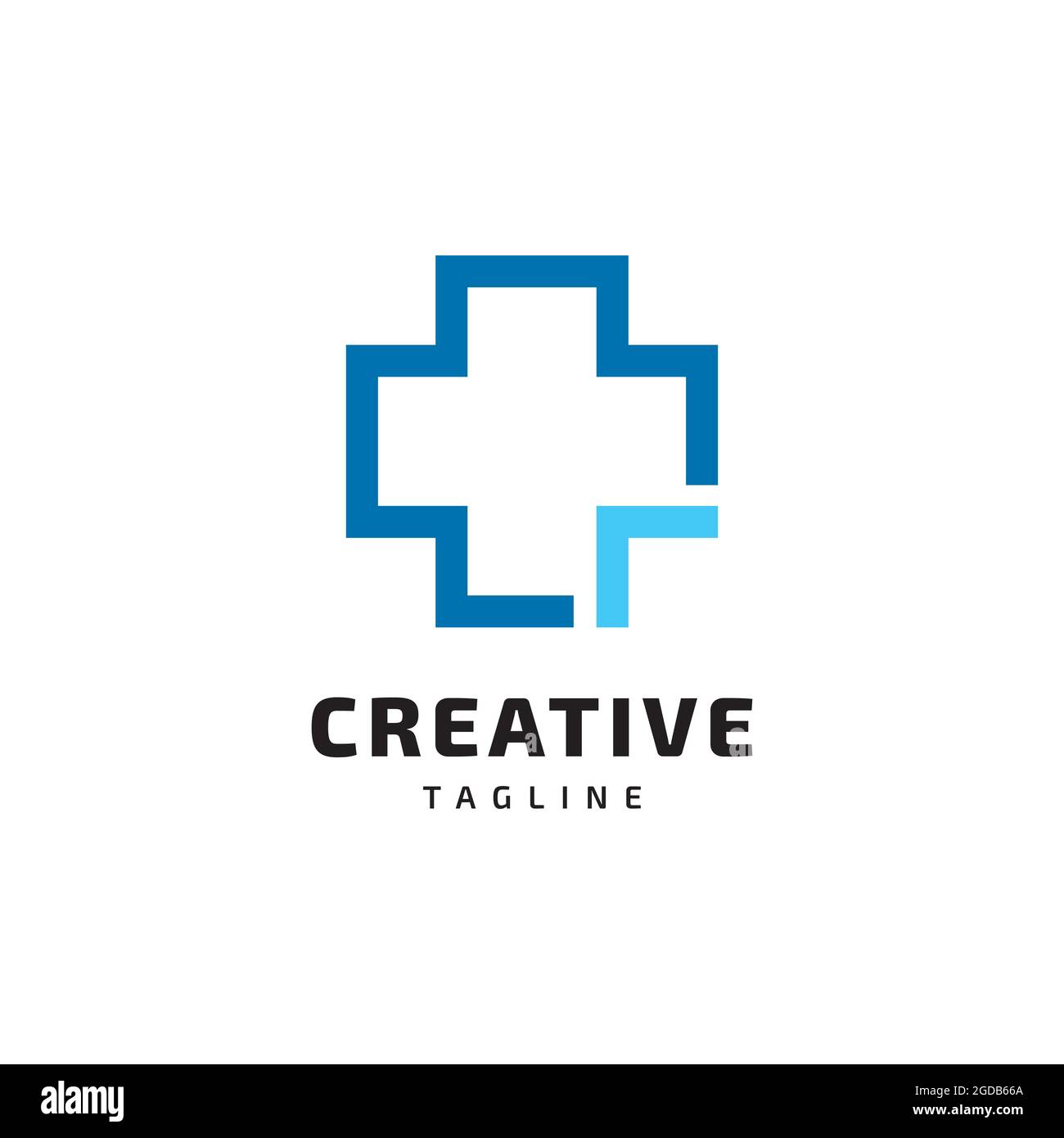 Cross symbol Medical logo design vector template Stock Vector Image ...