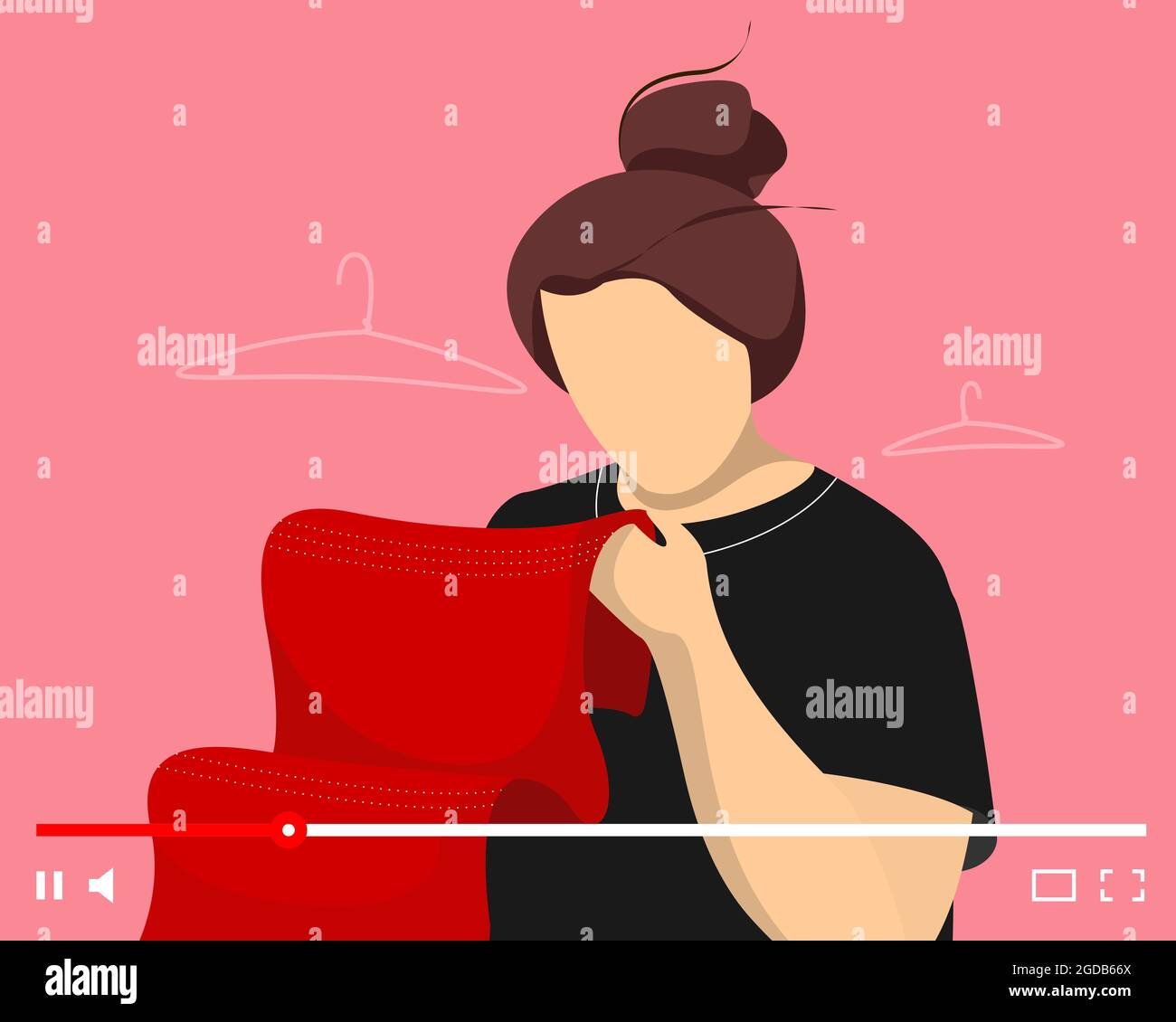 Woman online video Stock Vector Images - Alamy