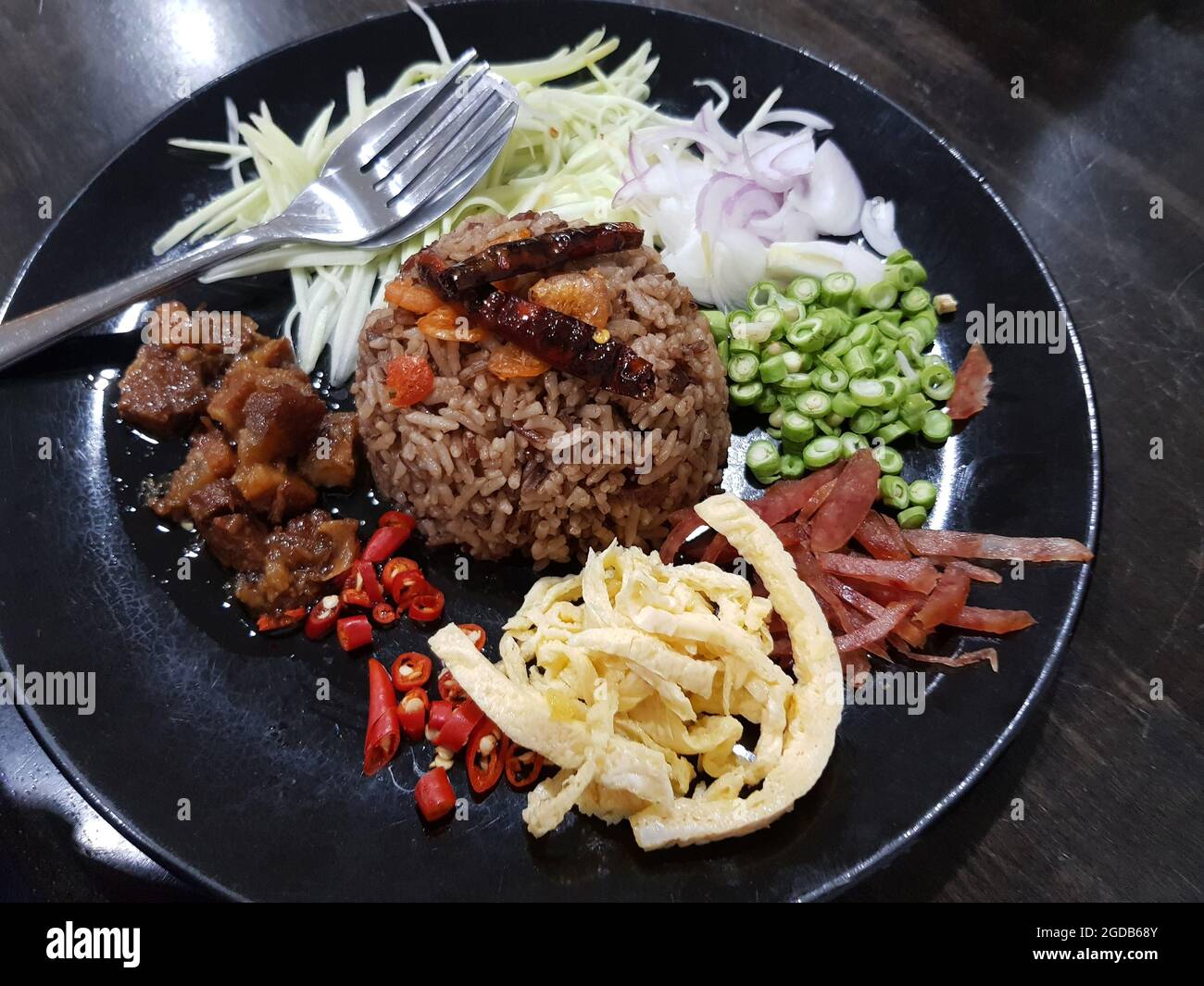 Rice Mixed with Shrimp paste Stock Photo - Alamy