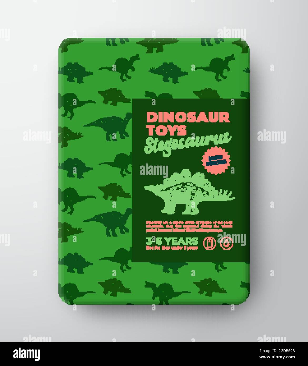 Dinosaur Toys Label Template. Abstract Vector Packaging Design Layout ...