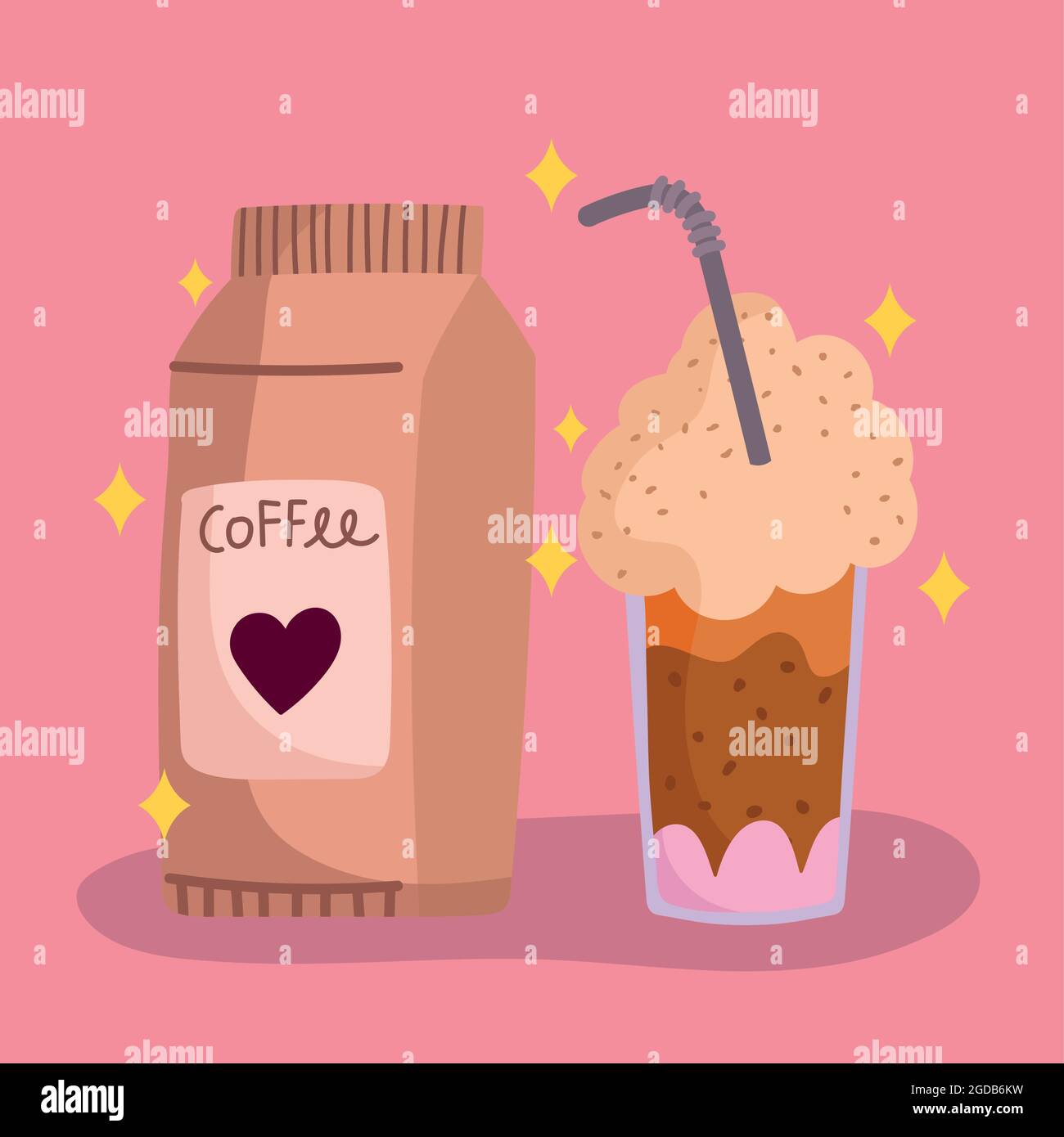 coffee frappe and product Stock Vector Image & Art - Alamy