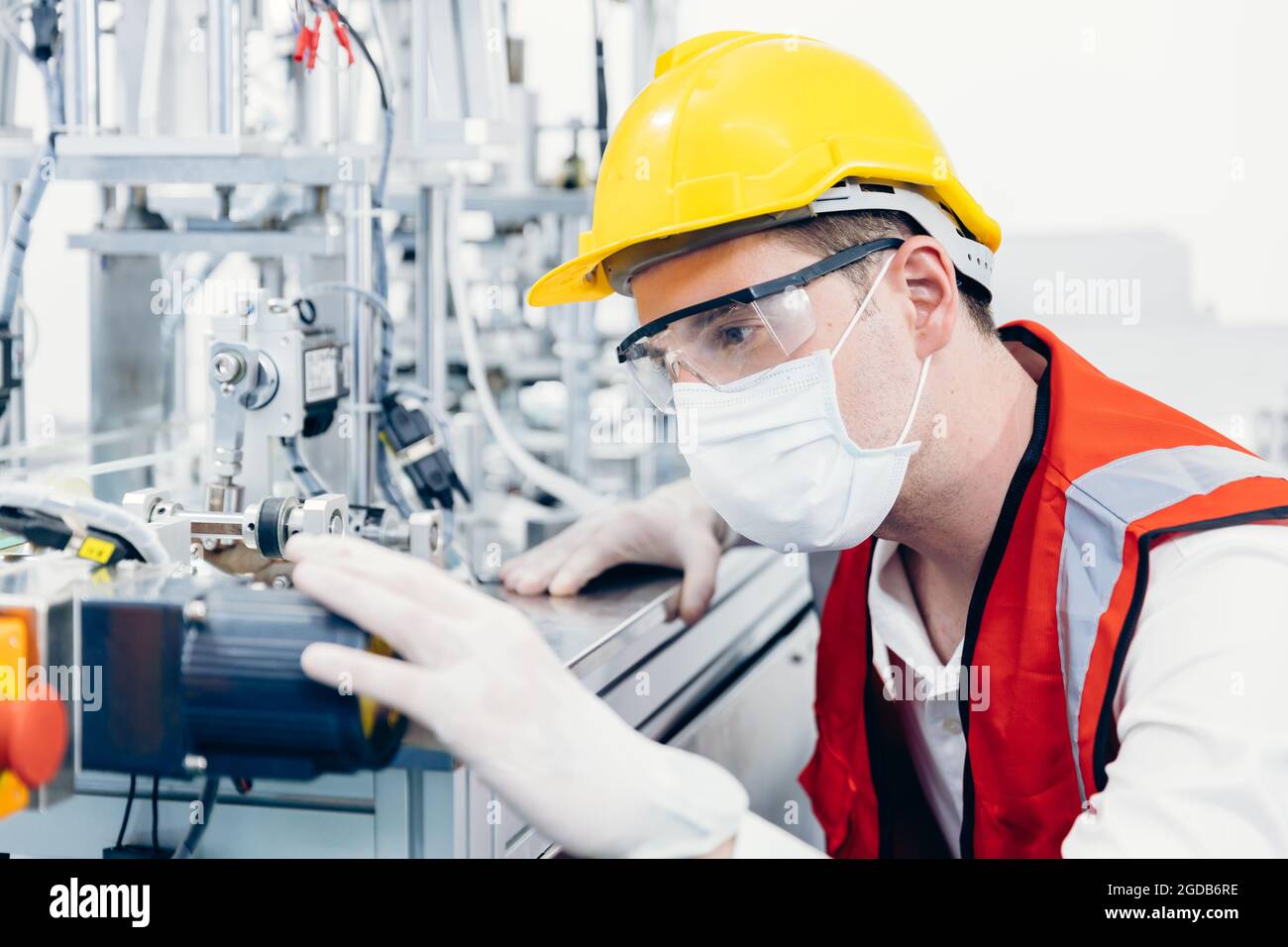 Professional Engineer male service advance technology machine with ...