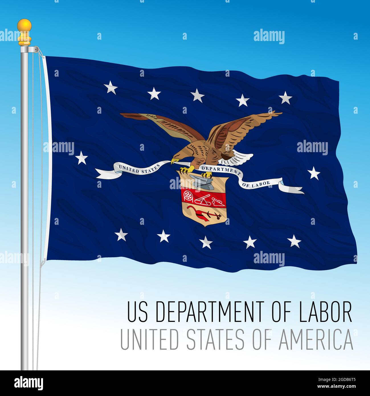 US Department of Labor flag, United States of America, vector ... US Department of Labor flag, United States of America, vector ...