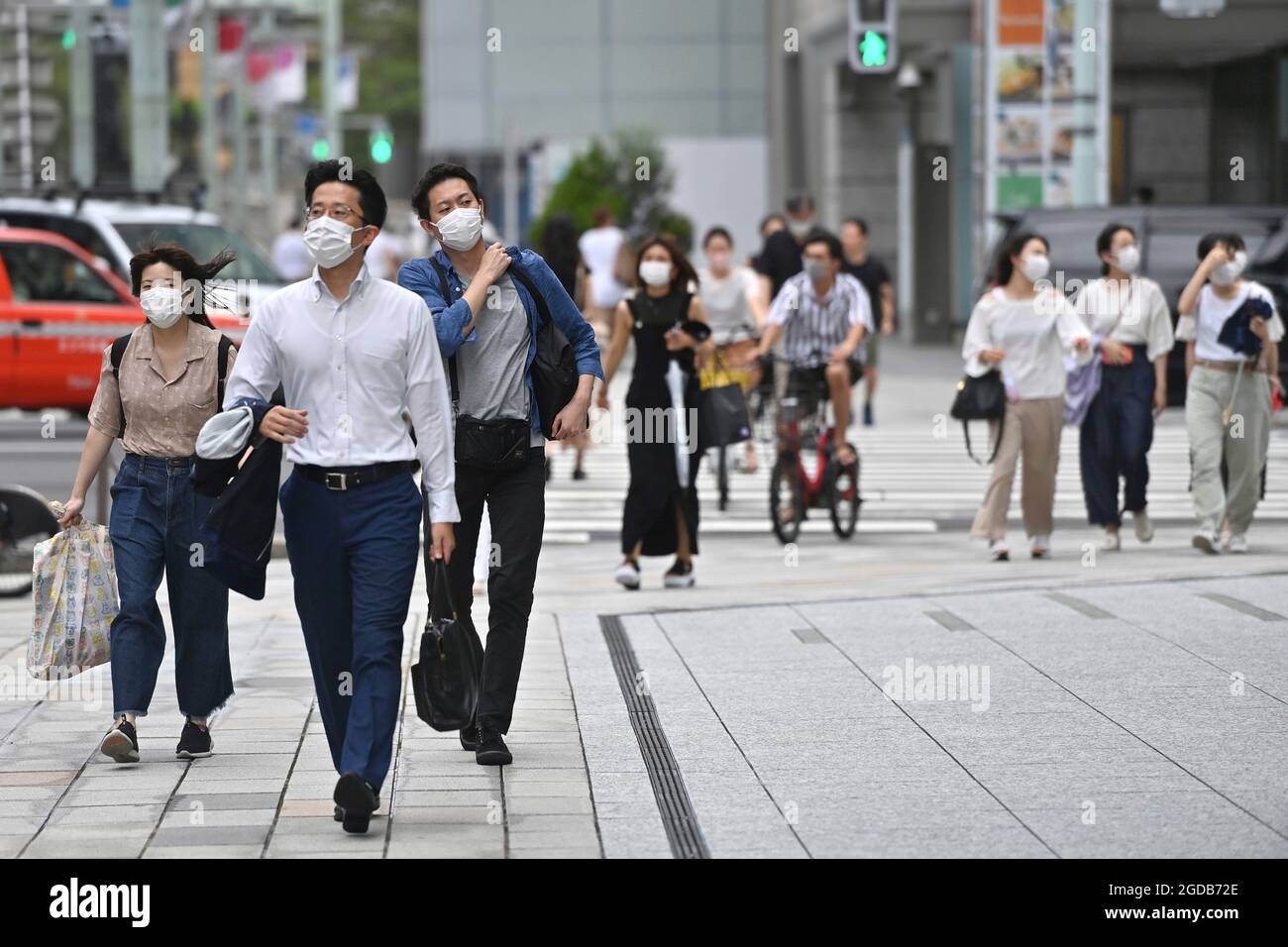 Tokyo, Japan. 09th Aug, 2021. Impressions from Tokyo. Street scene in ...