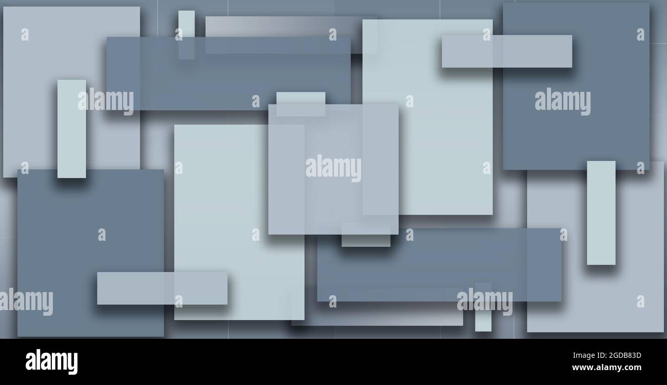 Illustration featuring a mixture of square and rectangular shape ...