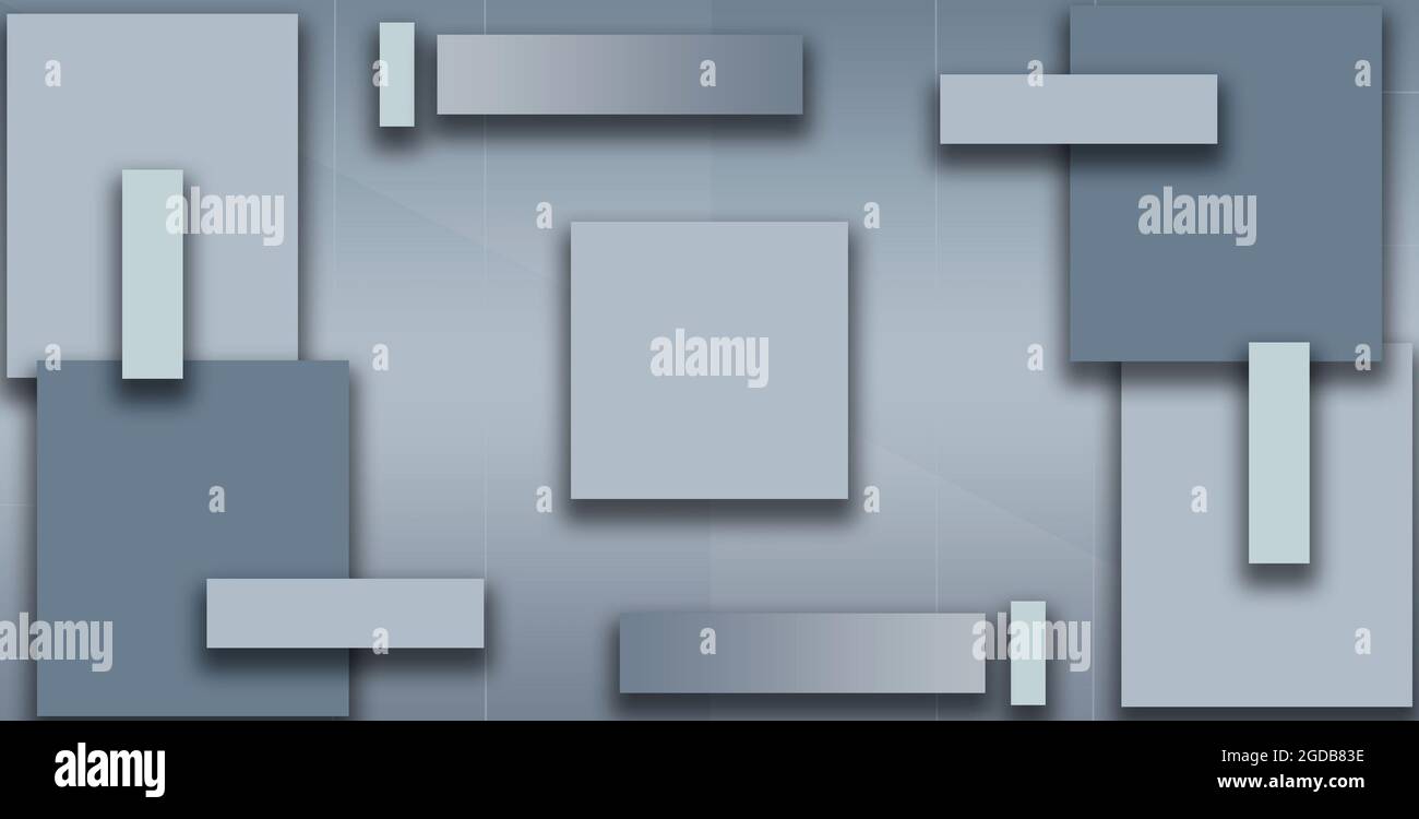 Illustration featuring a mixture of square and rectangular shape ...