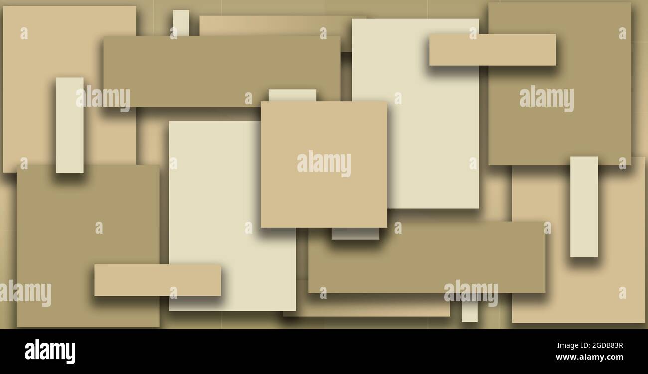 Illustration featuring a mixture of square and rectangular shape ...