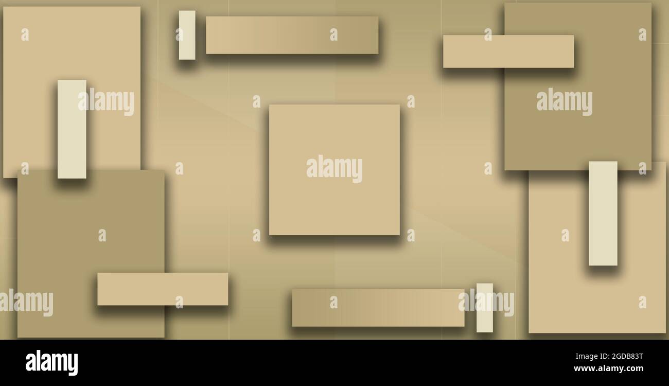 Illustration featuring a mixture of square and rectangular shape ...