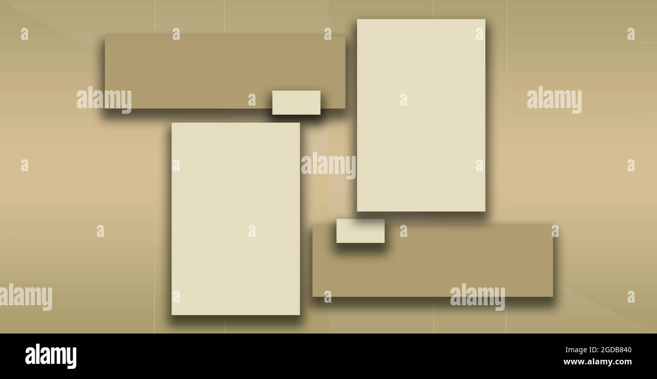 Illustration featuring a mixture of square and rectangular shape ...