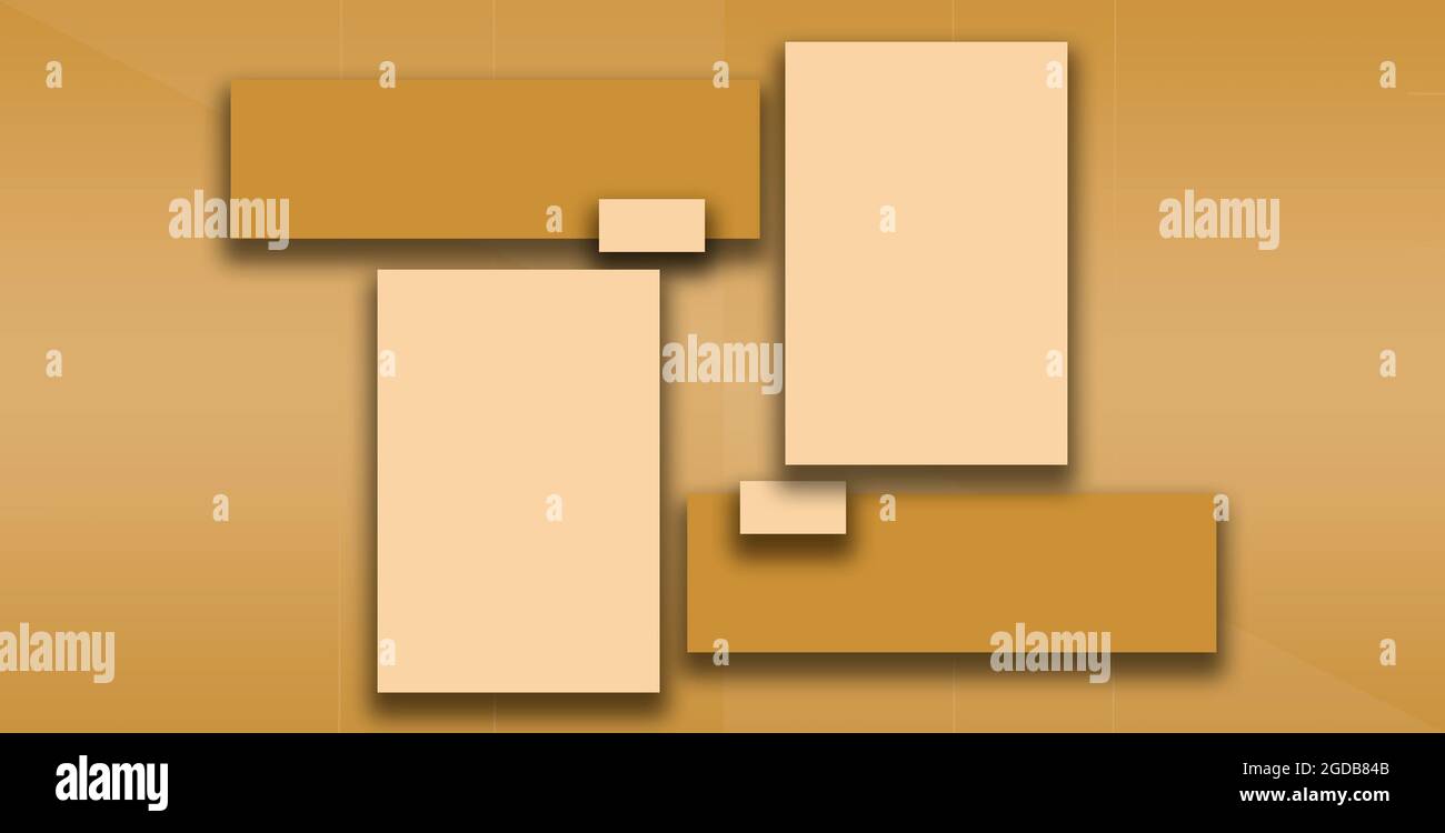 Illustration featuring a mixture of square and rectangular shape ...