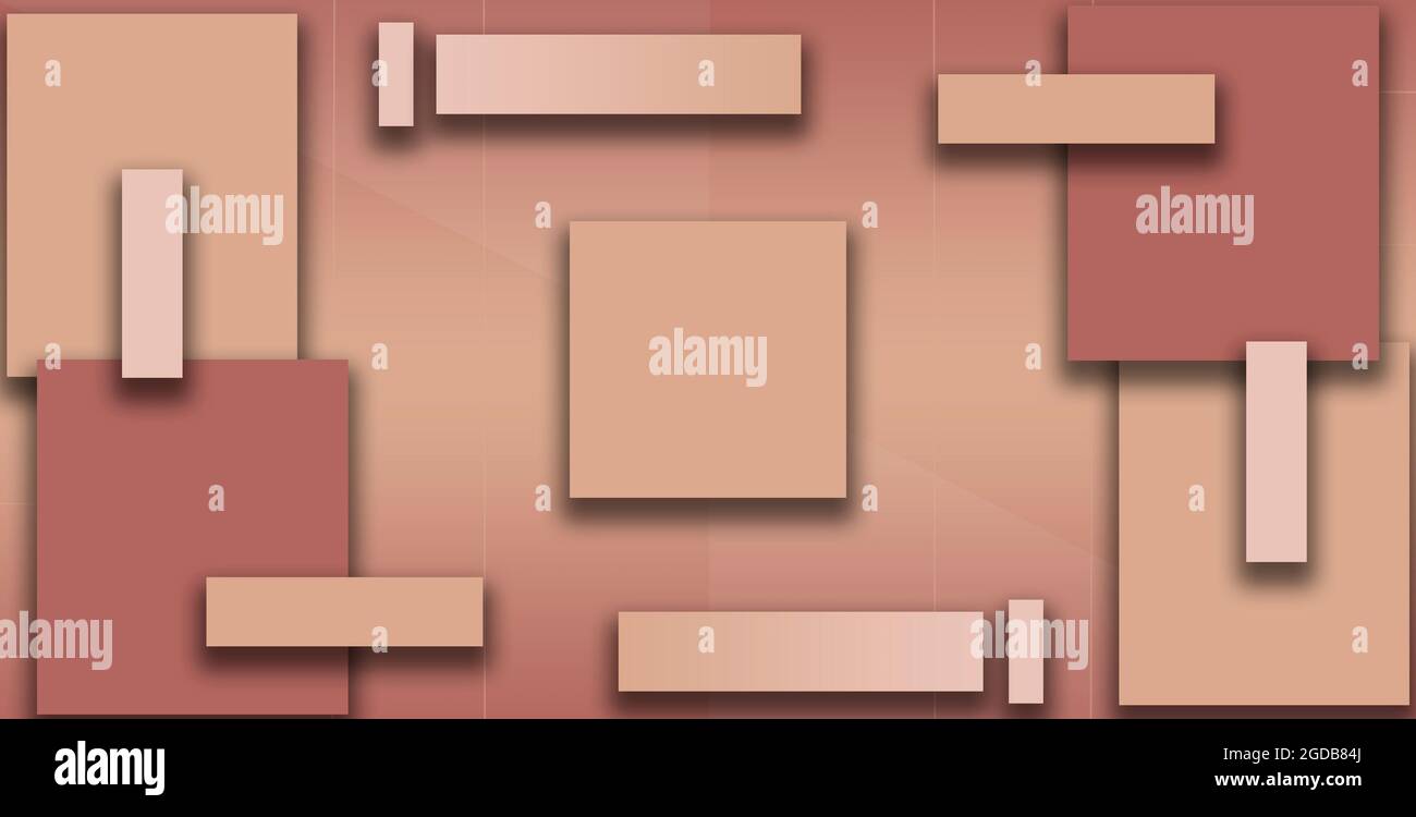 Illustration featuring a mixture of square and rectangular shape ...