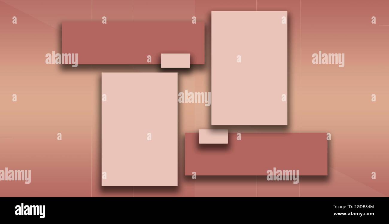 Illustration featuring a mixture of square and rectangular shape ...