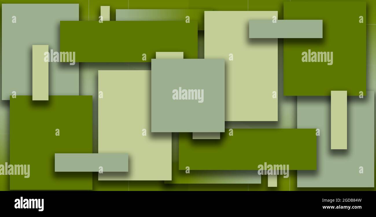 Illustration featuring a mixture of square and rectangular shape ...