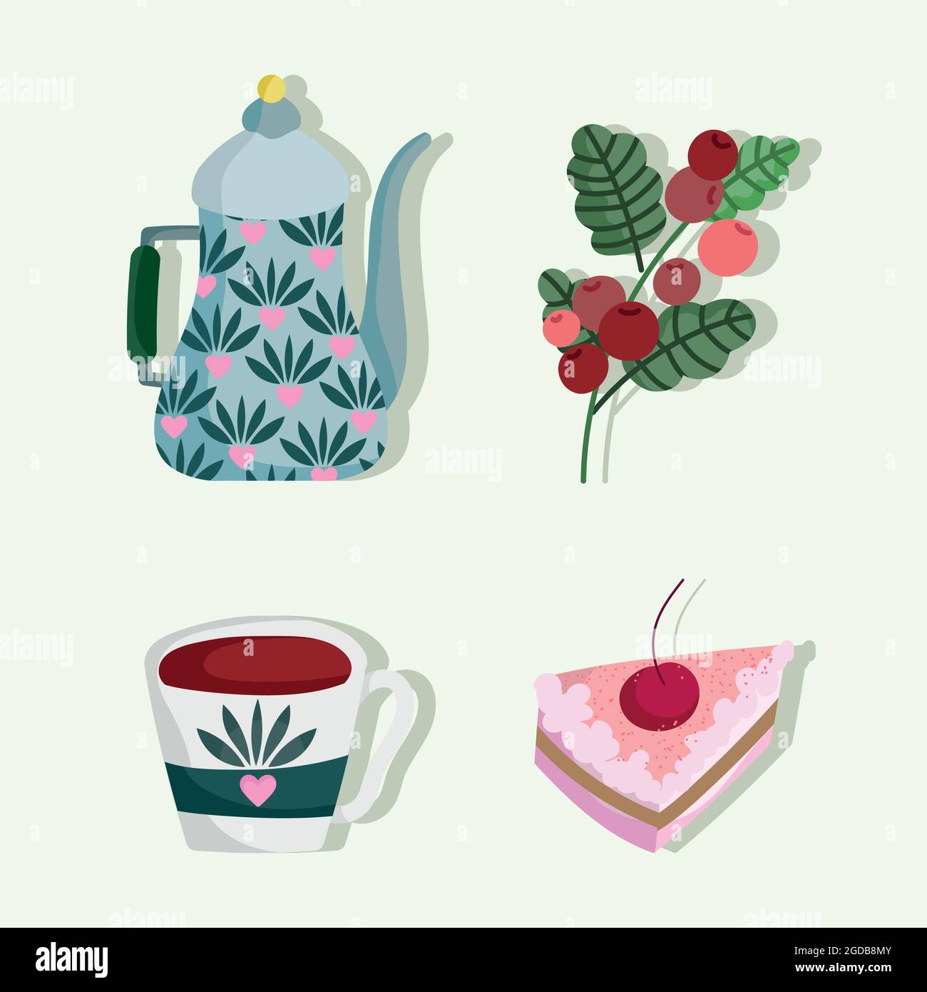 set of coffee cartoon Stock Vector Image & Art - Alamy