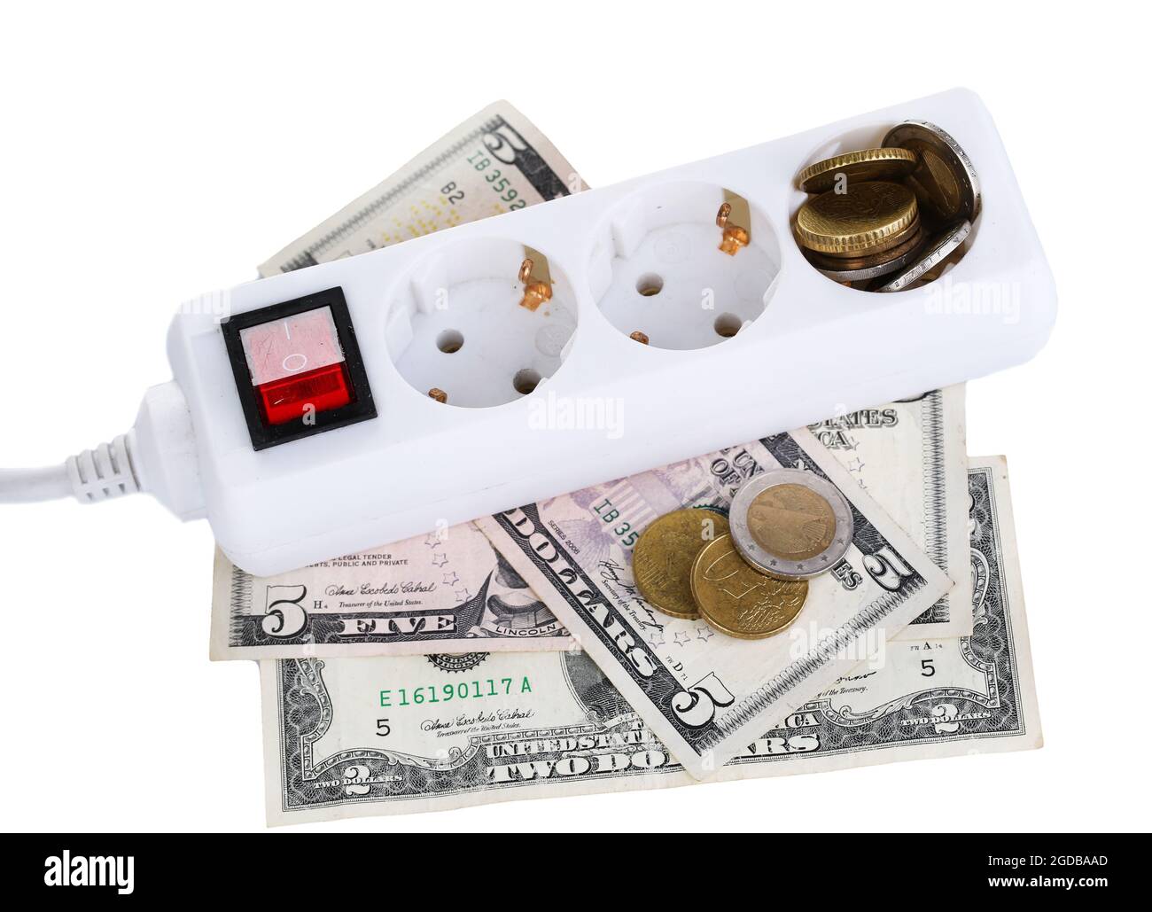 Money on electricity Stock Photo - Alamy