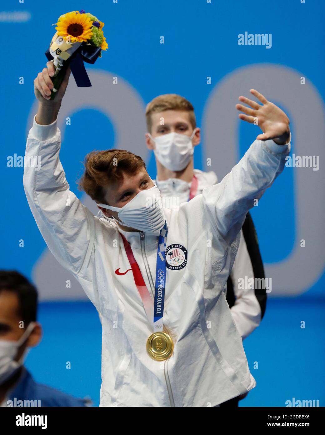 Tokyo, Kanto, Japan. 1st Aug, 2021. Robert Finke (USA) with his gold ...