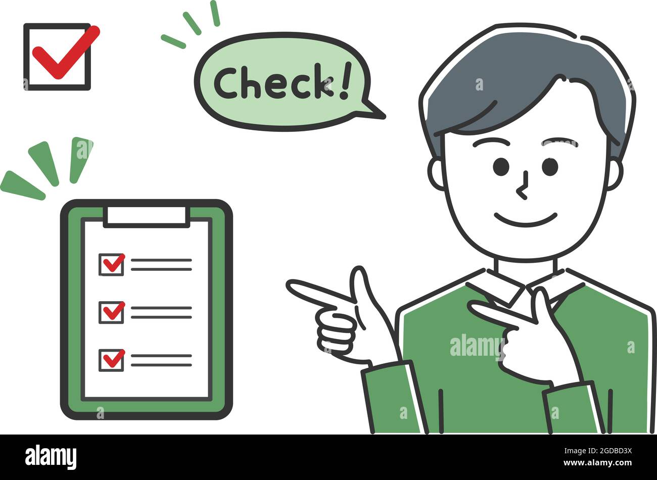 A man filling out a medical questionnaire. Vector illustration isolated ...