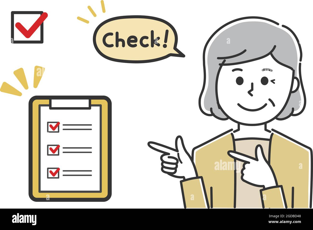 A woman filling out a medical questionnaire. Vector illustration ...