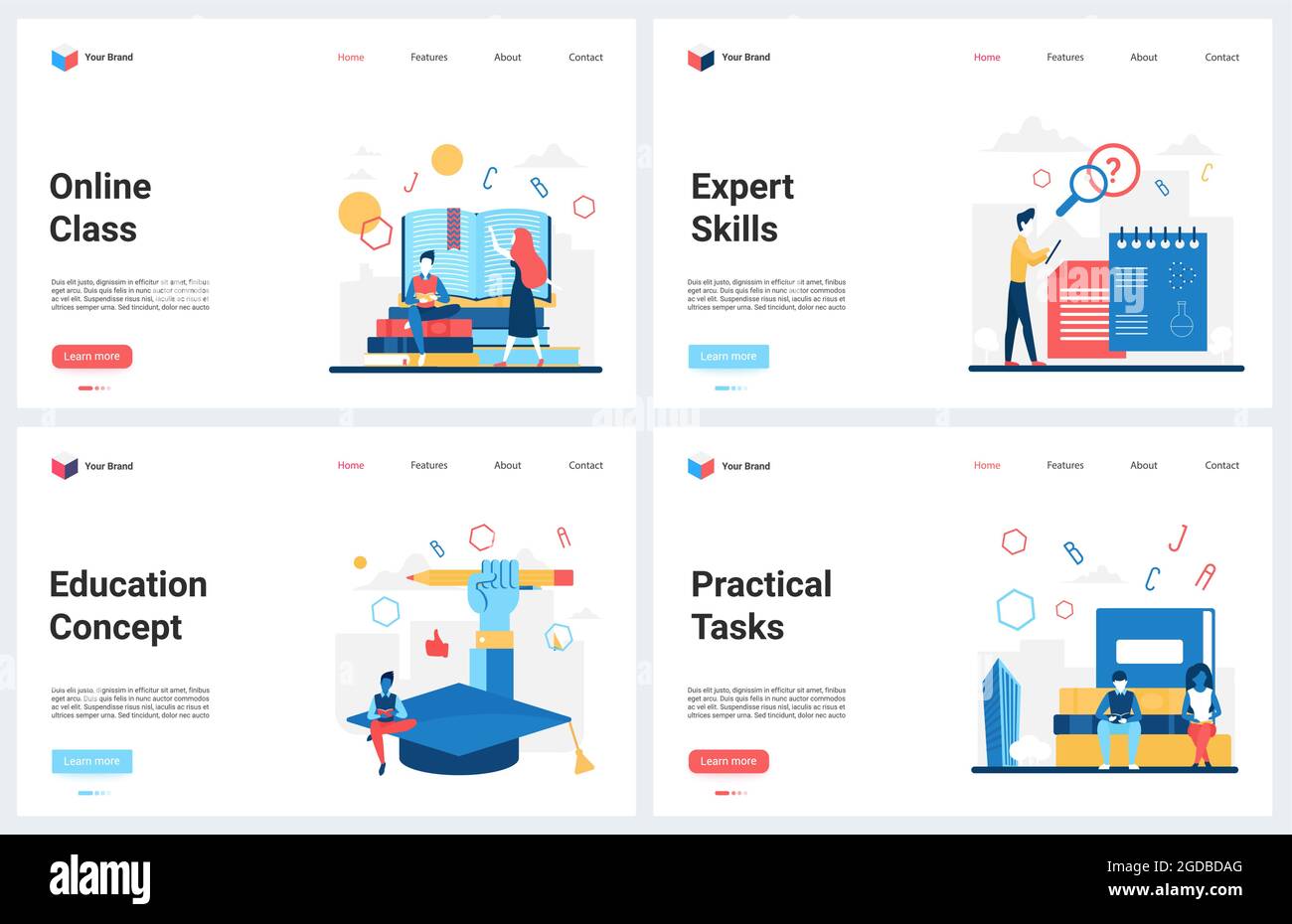 Education online technology, expert course, smart knowledge vector ...