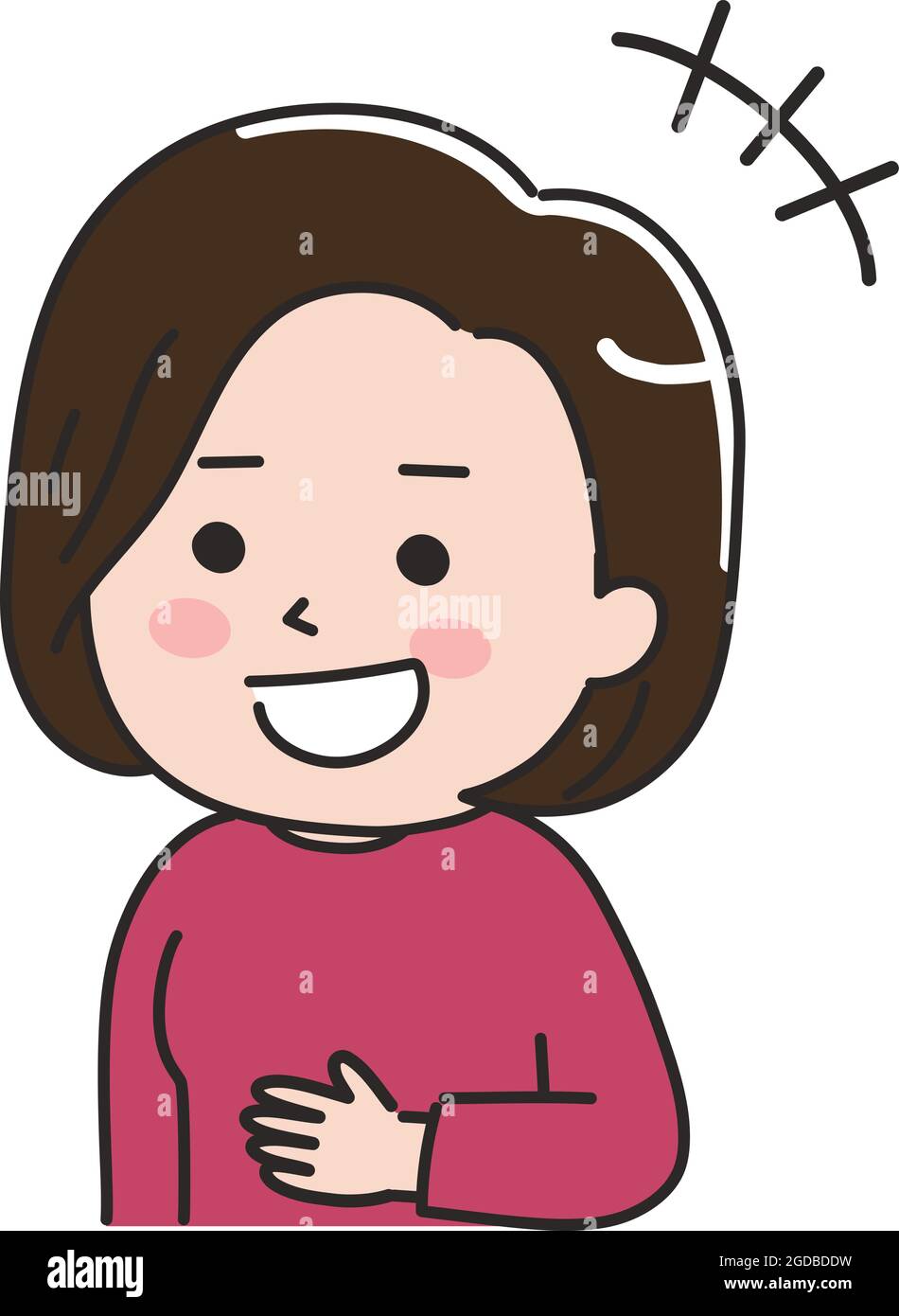 Cartoon woman laughing hi-res stock photography and images - Alamy