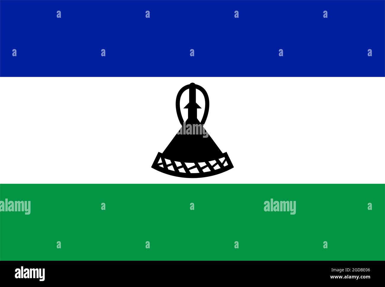 Kingdom of Lesotho flag blowing in the wind. Background texture. Maseru ...