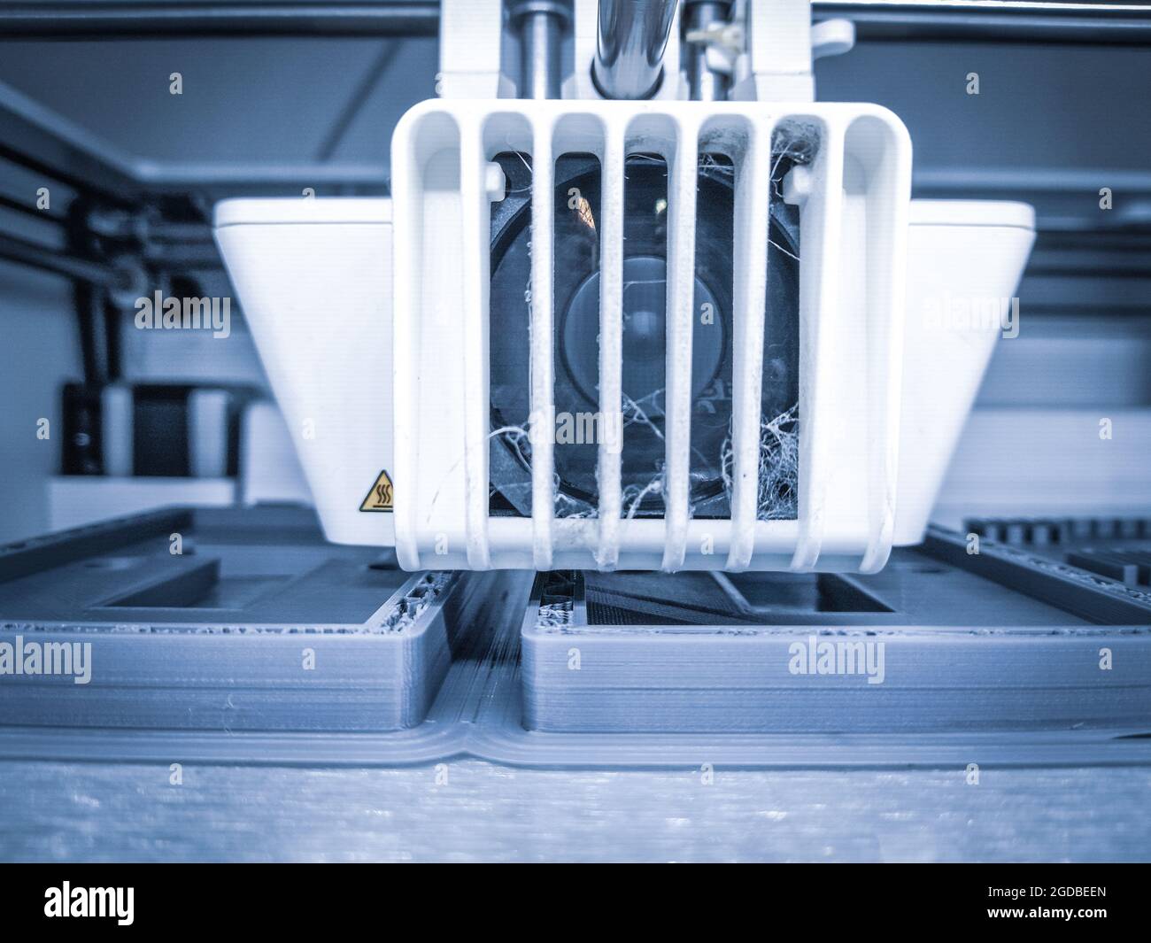 3D printer, printing with plastic wire filament in additive ...